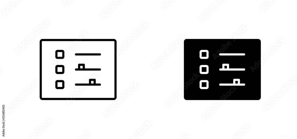 Menu list button icons set for apps and web ui designs. simple isolated ...