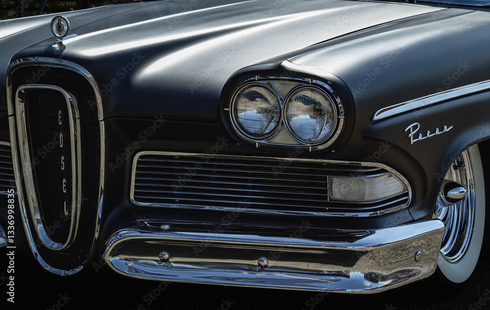 Vintage Ford Edsel Pacer at the Classic Car Show. Full-size car Edsel ...