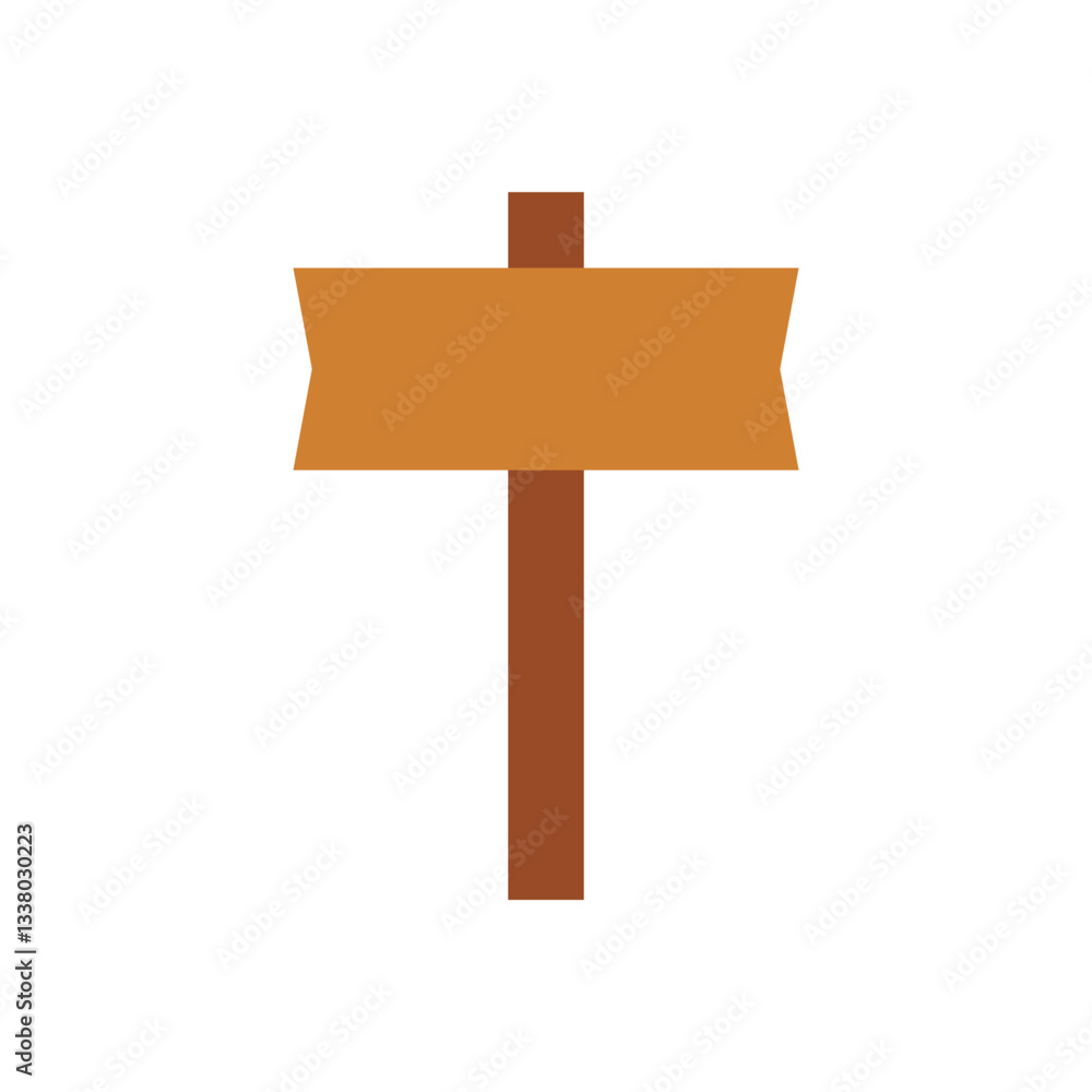 blank wooden signboards vector illustration. brown signpost vector ...