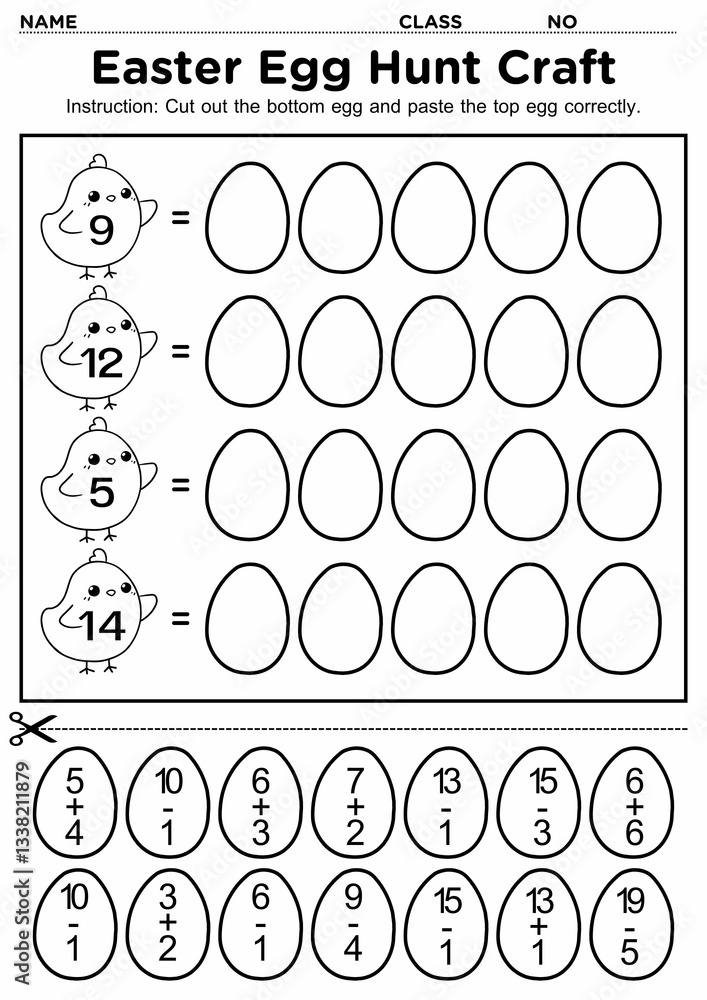 Make math exciting with this Easter Egg Hunt craft! Kids in grades 1-4 ...