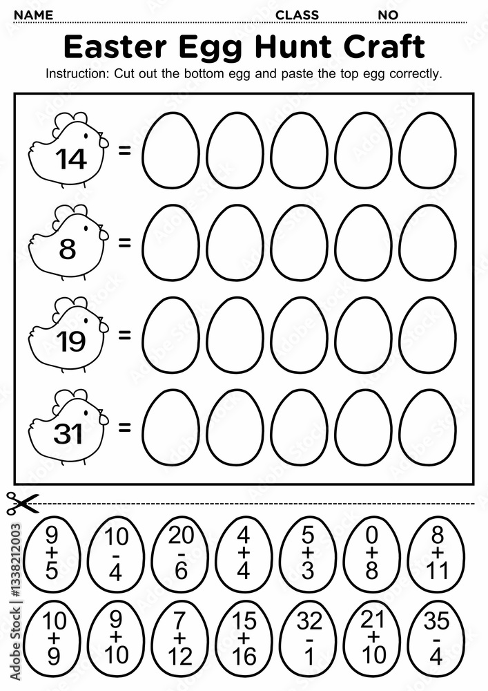Make math exciting with this Easter Egg Hunt craft! Kids in grades 1-4 ...