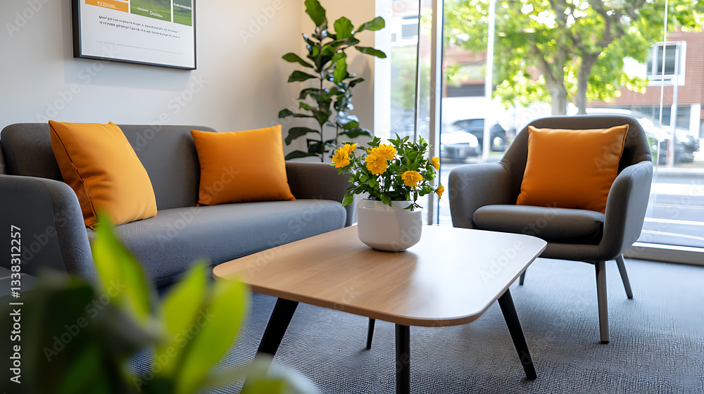 Informal meeting room setup modern office interior design relaxed ...