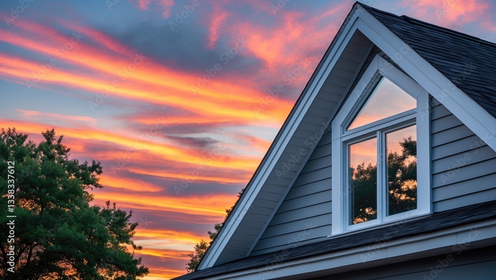 White frame gutter guard system, featuring dark gray horizontal vinyl ...