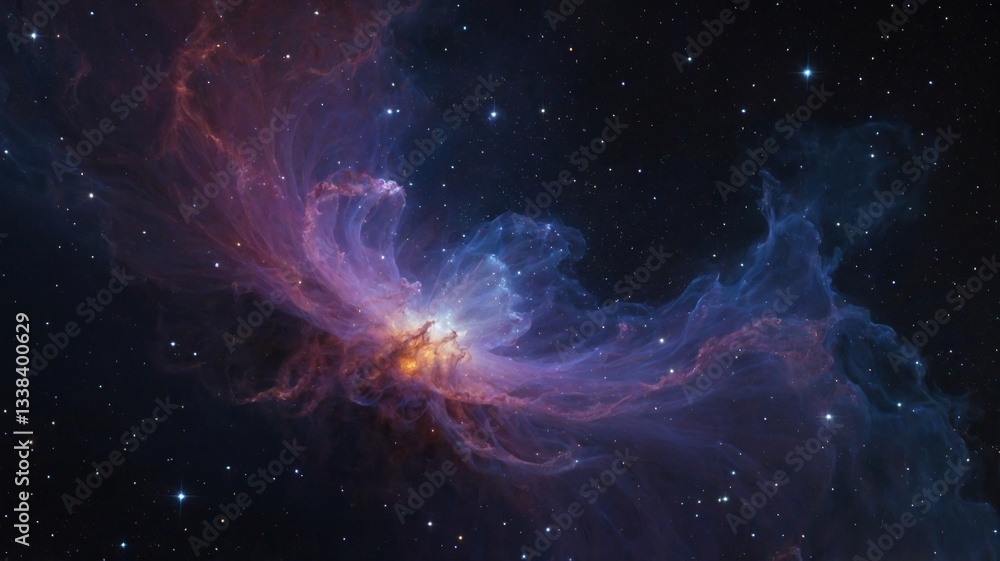 mesmerizing, cosmic phoenix floating through a deep-space environment ...
