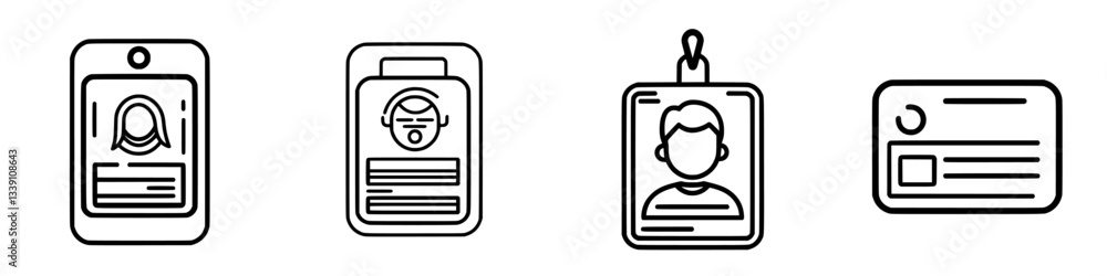 Different types of identification cards displayed side by side in a ...