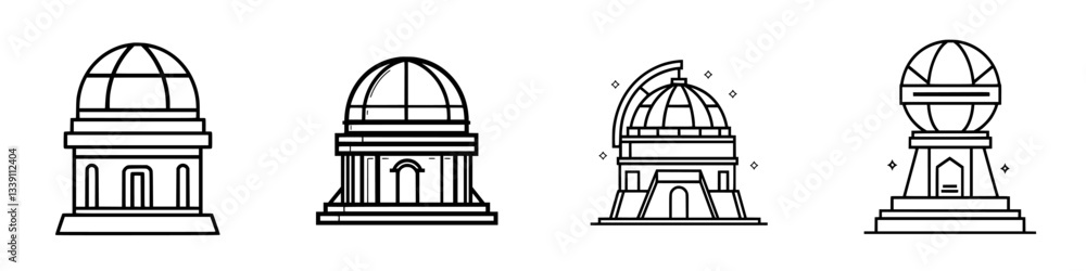 Various architectural designs of observatories showcasing different ...