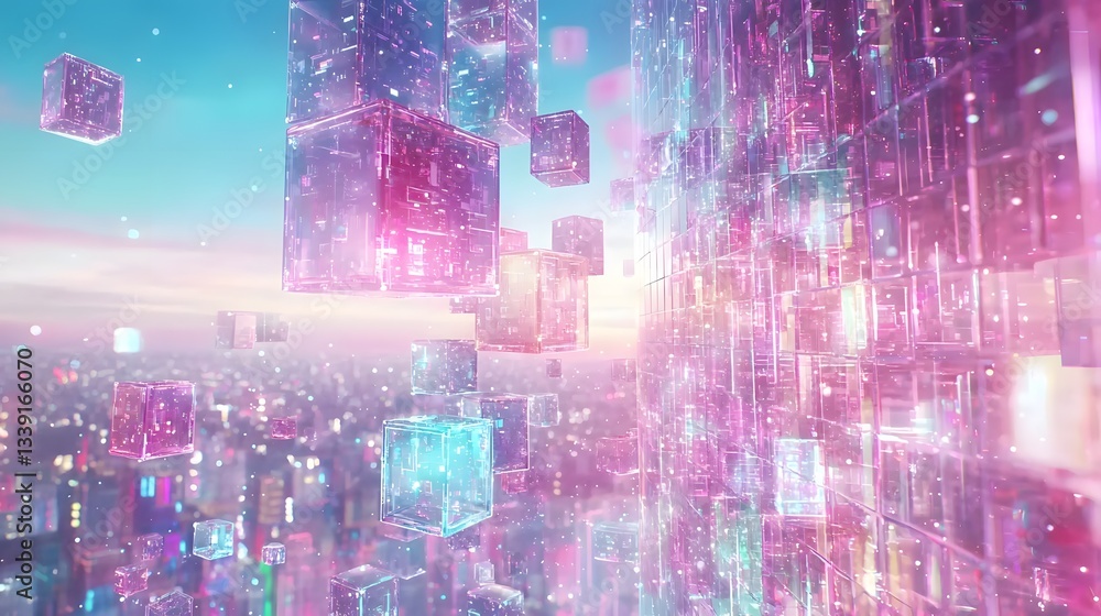 Ultra detailed 3D holographic visualization of a futuristic AI powered e commerce automation ...