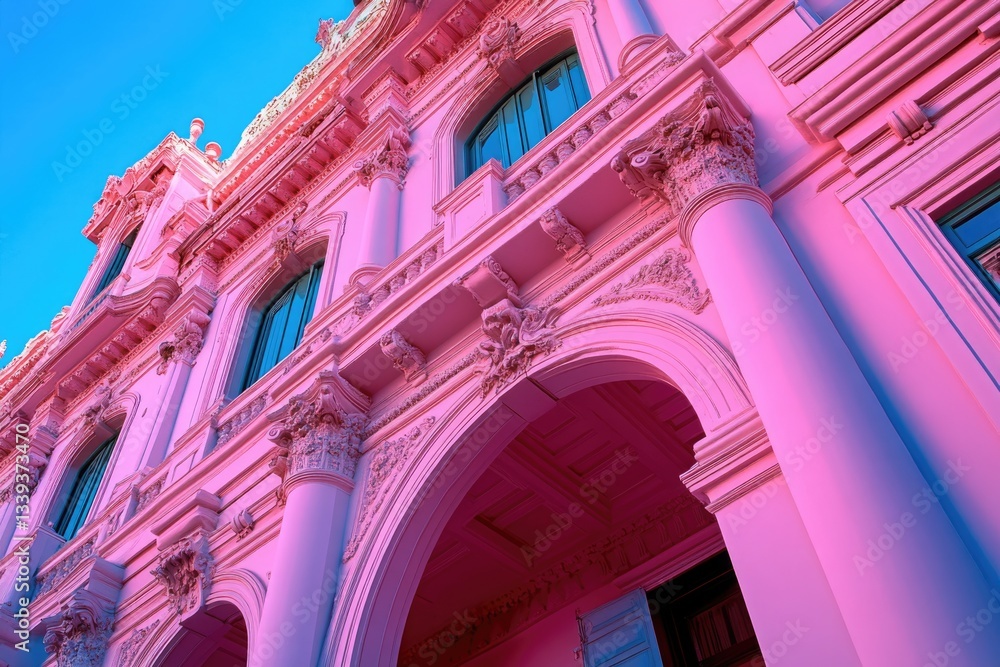 Foto de Stock Casa Rosada: Blue Eva Peron House in Argentina, Symbol of ...