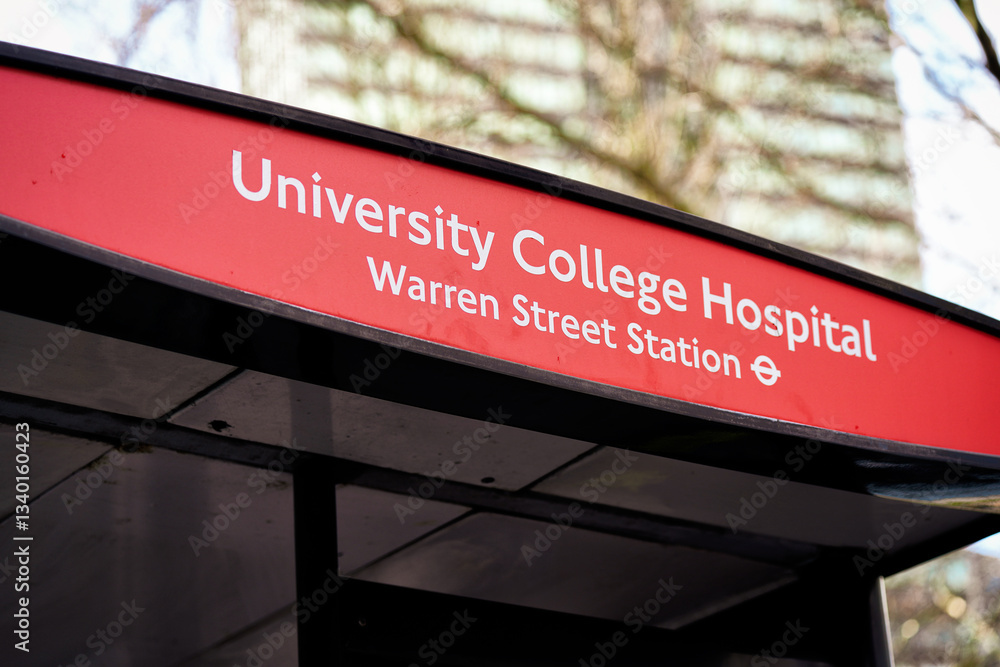 University College Hospital - Warren Street Station Bus Stop, London ...