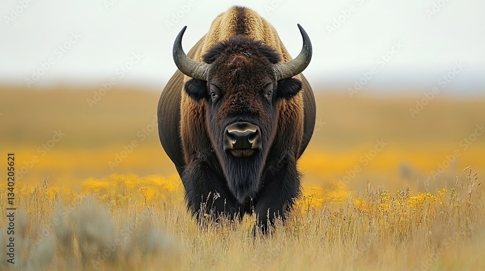 Herding animals including bison antelope and elephants capturing their ...