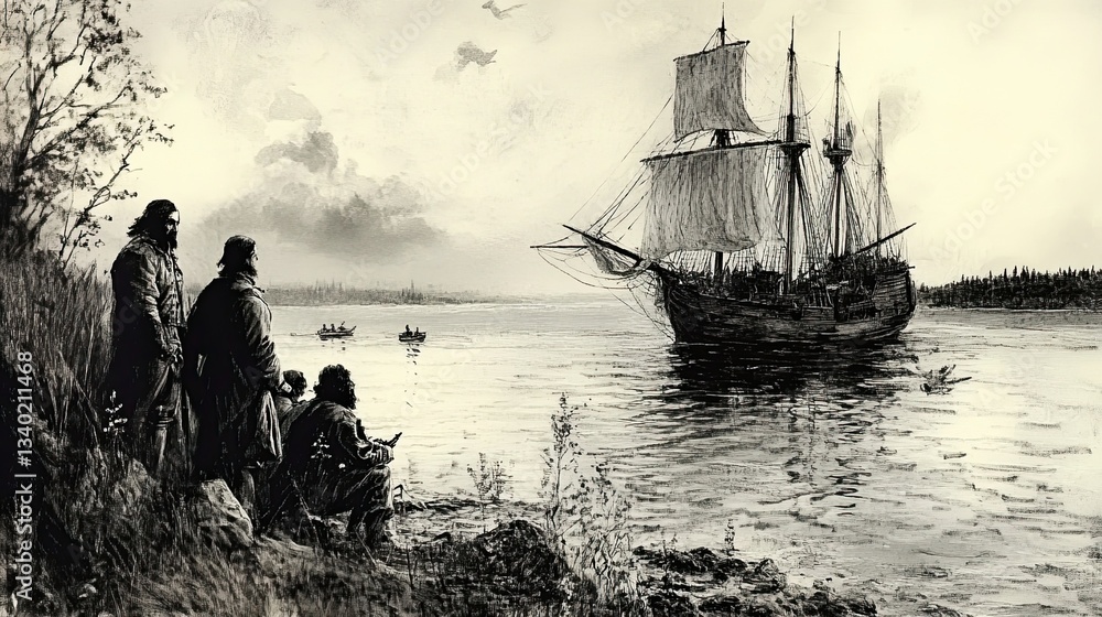 Historical Drawings Historical drawings depicting important figures ...