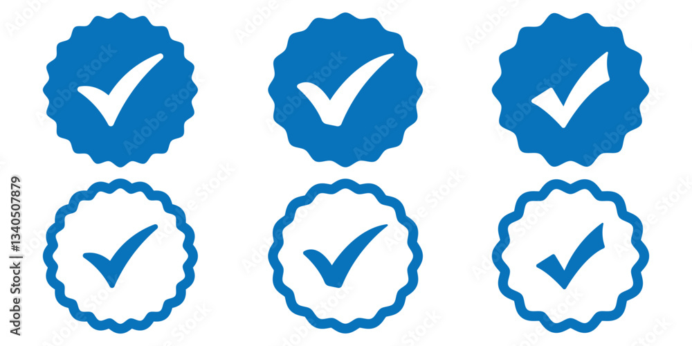 Vector de Stock Tick mark. Blue check mark. Tick symbol, icon, sign ...