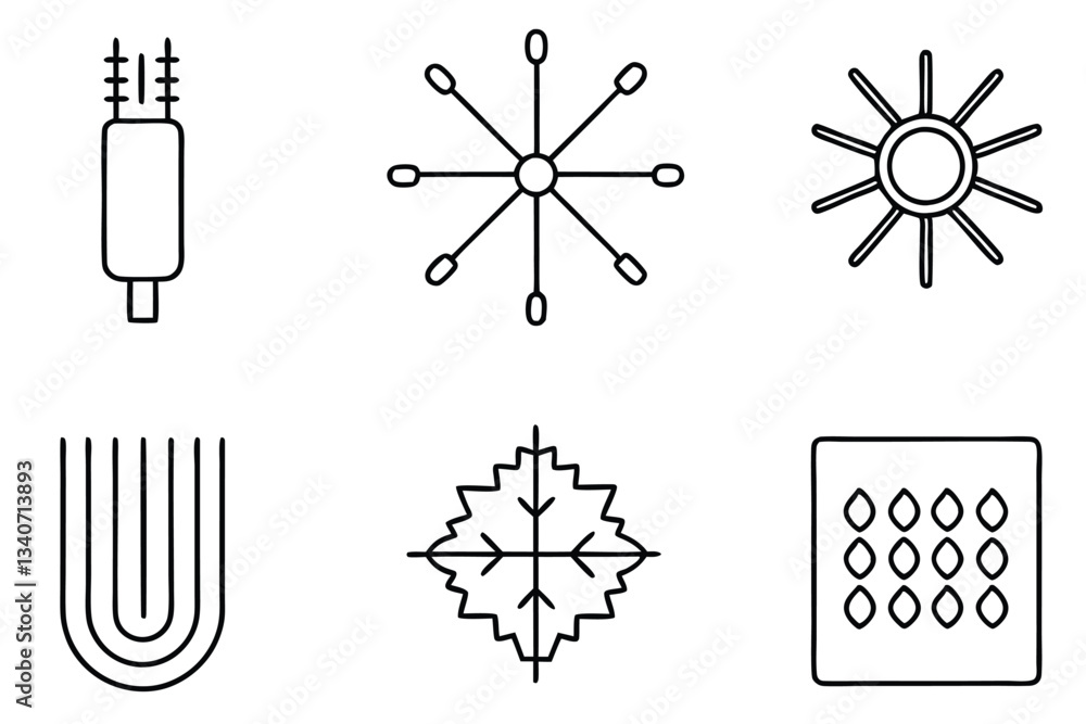 Thermal Conduction Line Art Science of Heat Flow Explained.eps Stock ...