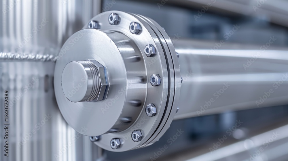 Industrial ventilation duct with bolted flange connections for airtight ...