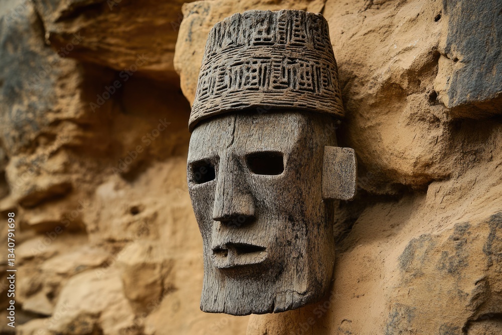 Dogon Mask in Mali: Authentic African Tribe Lifestyle and Mask ...
