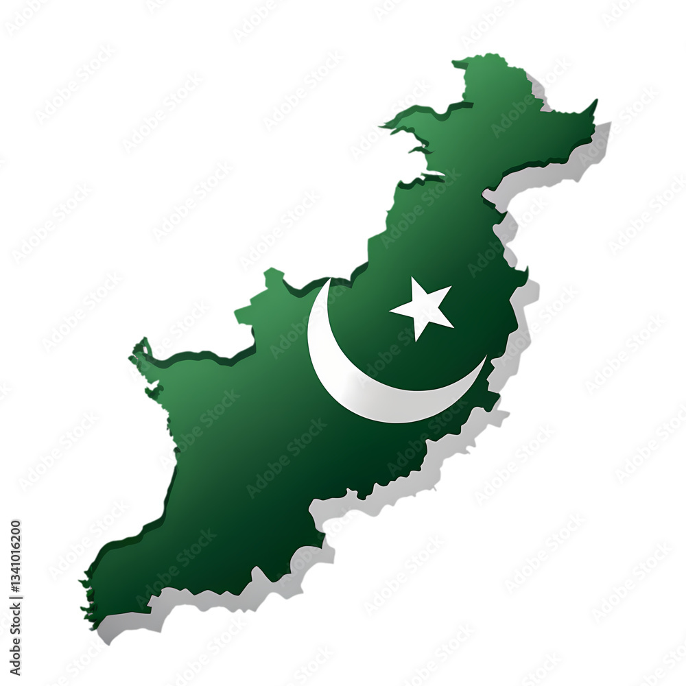 Pakistan Map: Flag, Geography, & Regions isolated on transparent ...