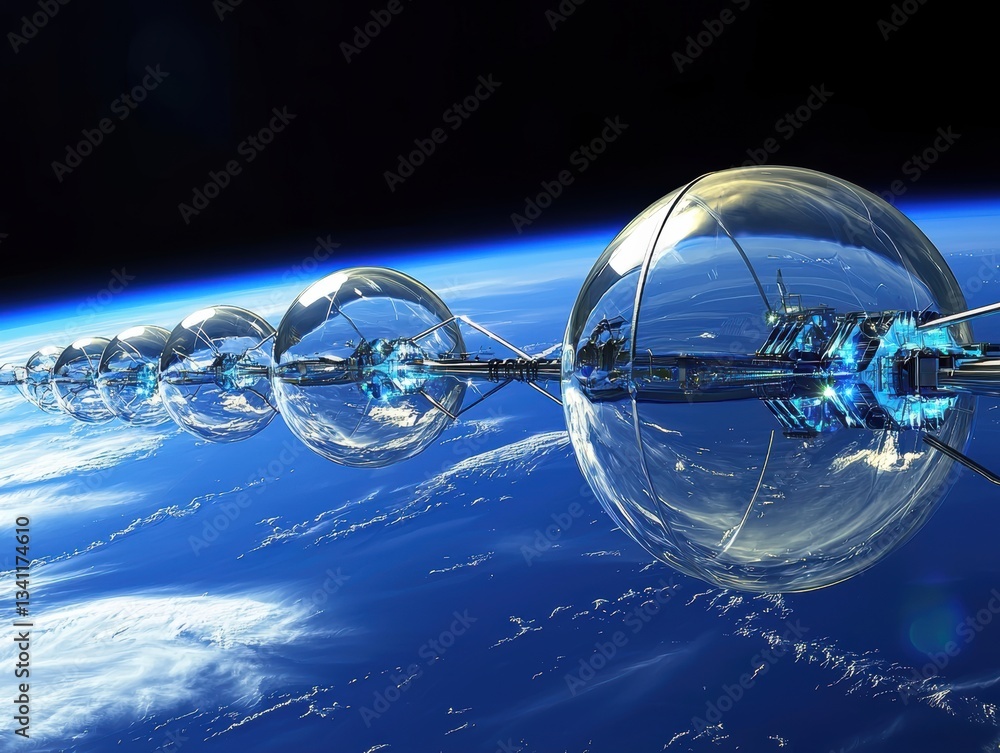 Ilustração Gathering solar energy space probes outer space gigapixel ...