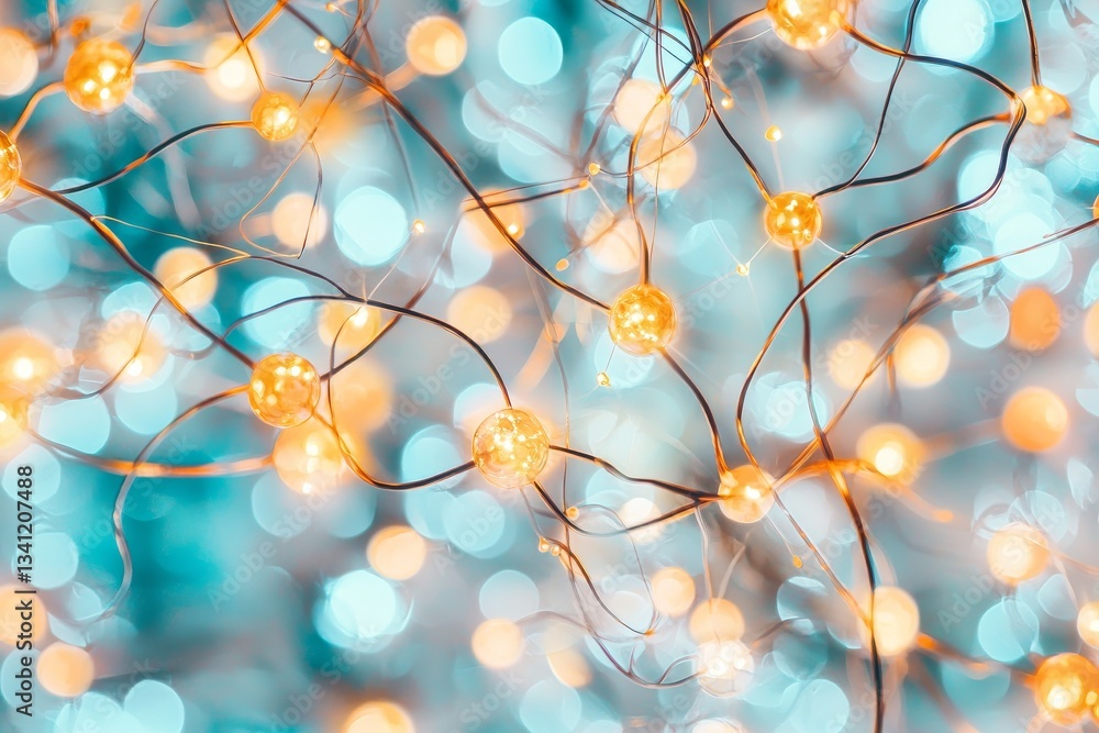 Modern digital infrastructure depicted as a complex web of luminous ...