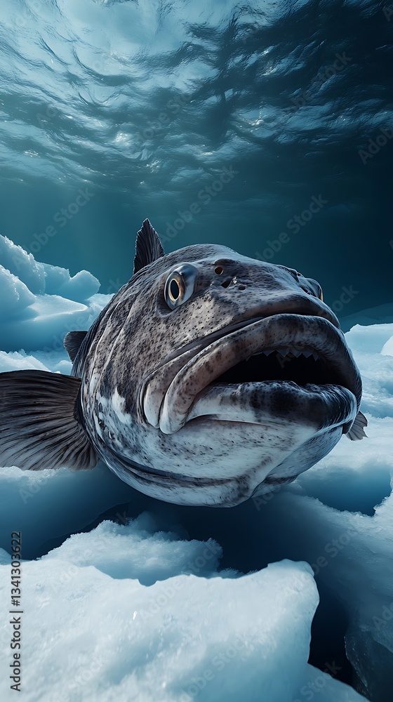 An Antarctic Toothfish in a Cold-Storage Tank at McMurdo Station ...