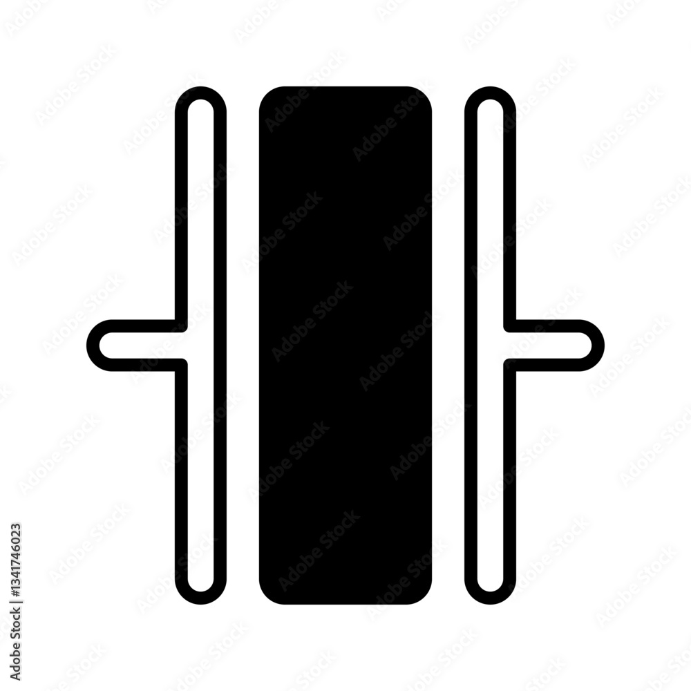 Industrial oscillator icon simple vector. Electric circuit. Central ...