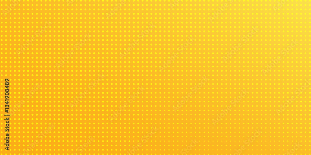 Yellow halftone pattern. Retro comic gradient background. Bright orange ...