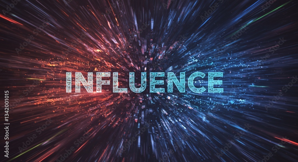 Influence: Visualizing a Burst of Impact. The word "INFLUENCE" takes ...