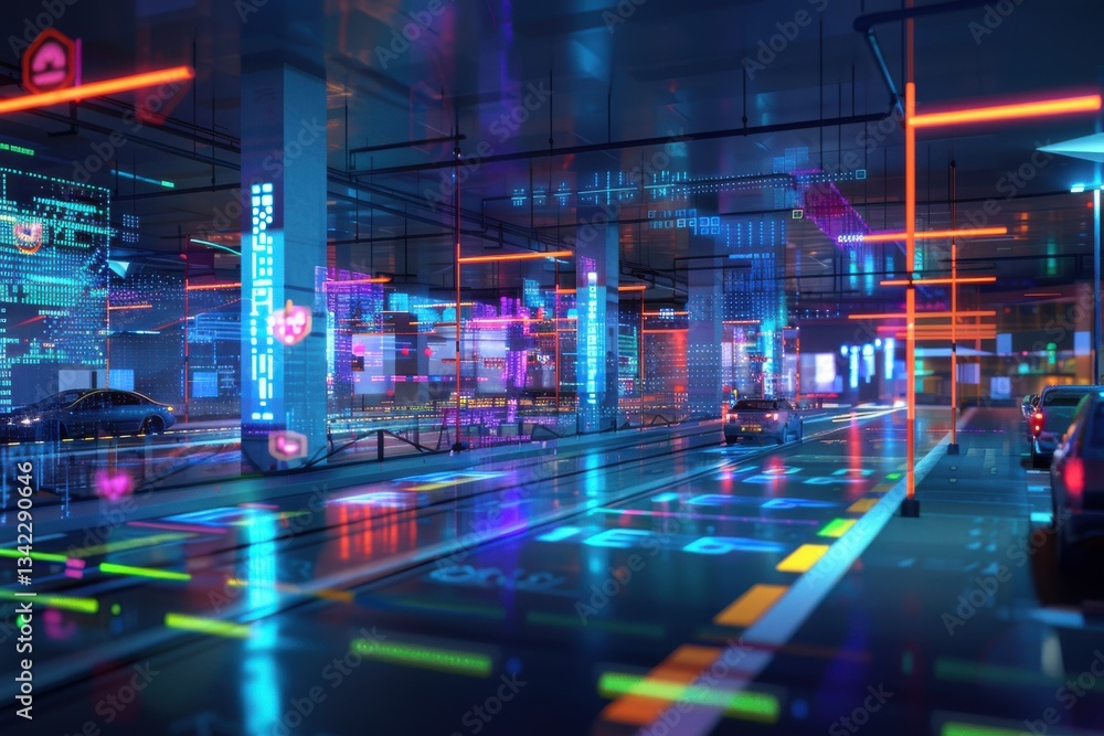 Smart city digital twin showing optimization algorithms, floating data ... Smart city digital twin showing optimization algorithms, floating data ...