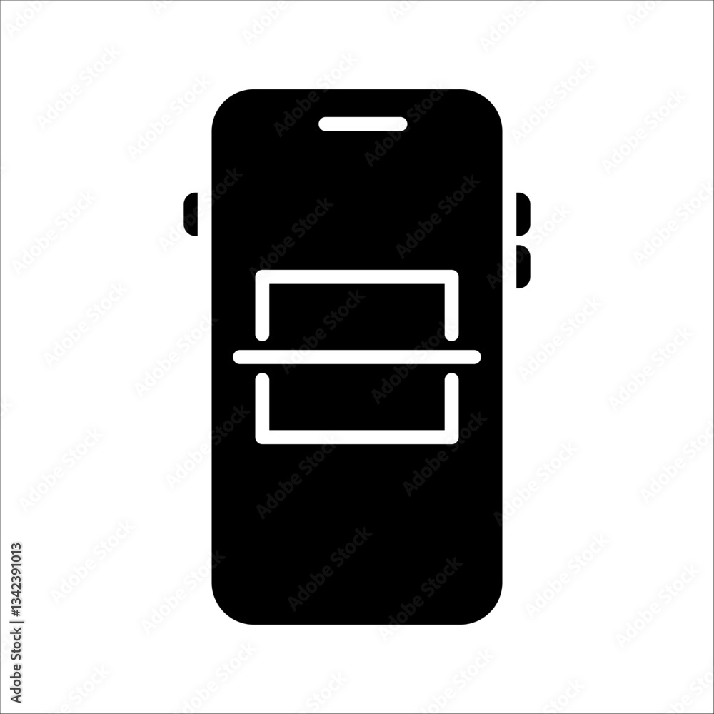 Scan QR code with mobile phone Icon. Symbol isolated white background ...