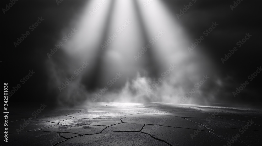 Moody Black and White Photography: Smoke and Shadow on Cracked Ground ...