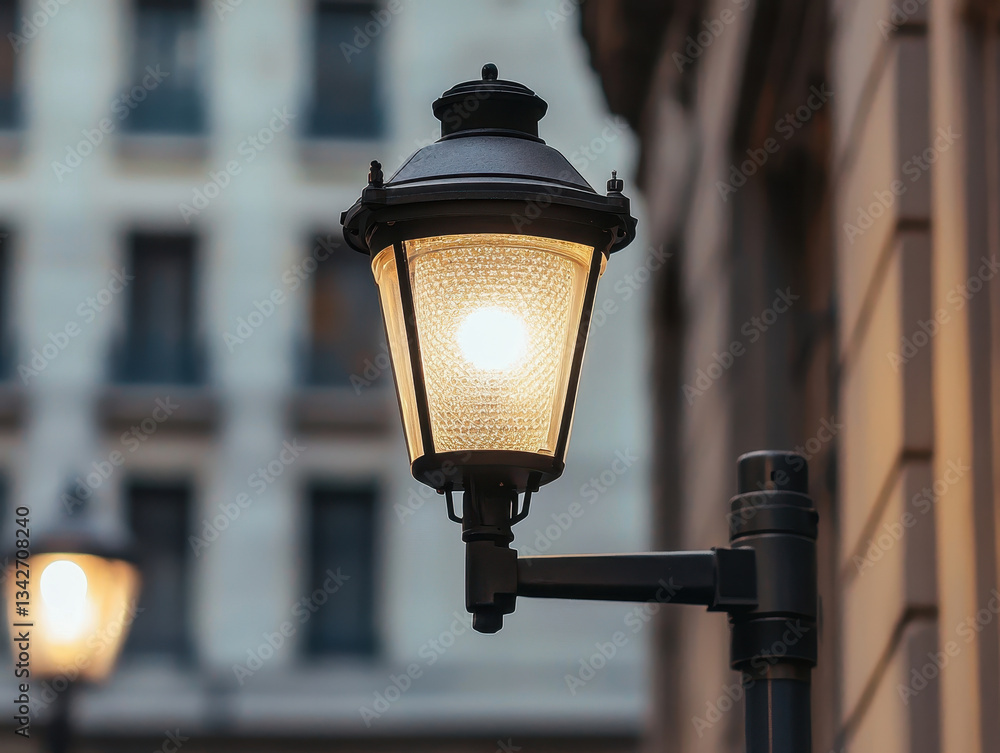 streetlight with hidden CCTV camera blends into urban setting Stock ...