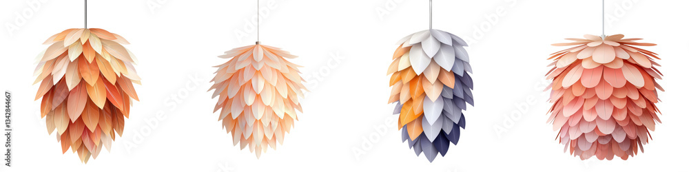 Decorative pendant lighting featuring a sculptural floral inspired ...