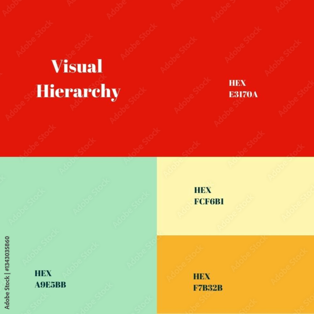 Structured Focus A Visual Hierarchy Inspired Color Palette Stock Vector Adobe Stock