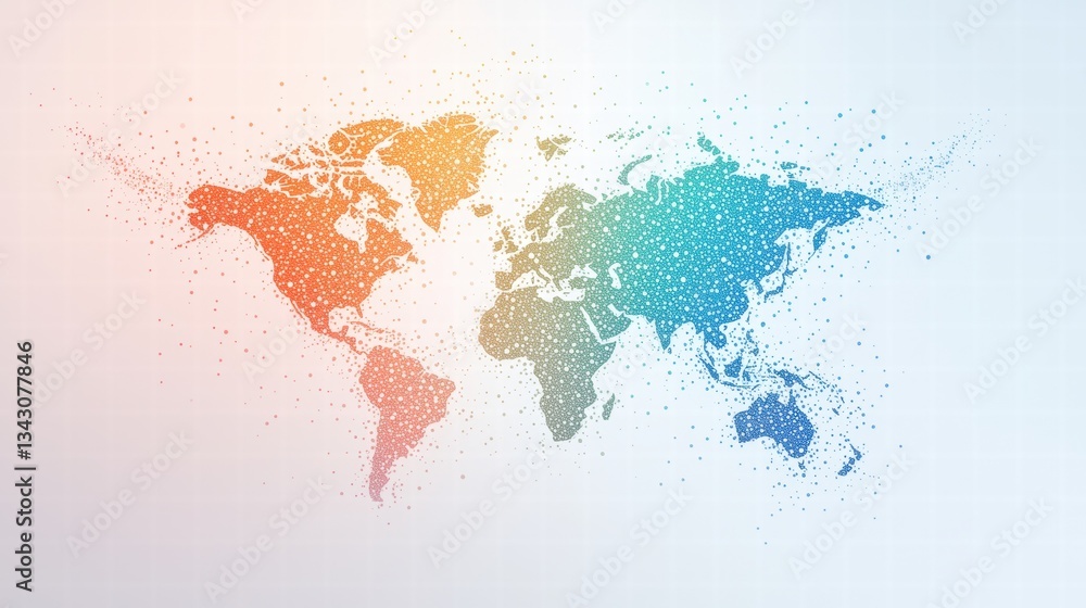 Dotted World Map A dotted world map with interactive features, allowing ...