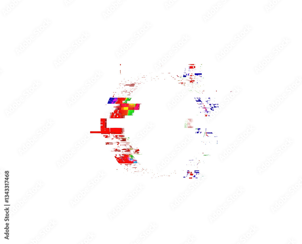 glitch element isolated. Pixel distortion effect overlay. Error code ...
