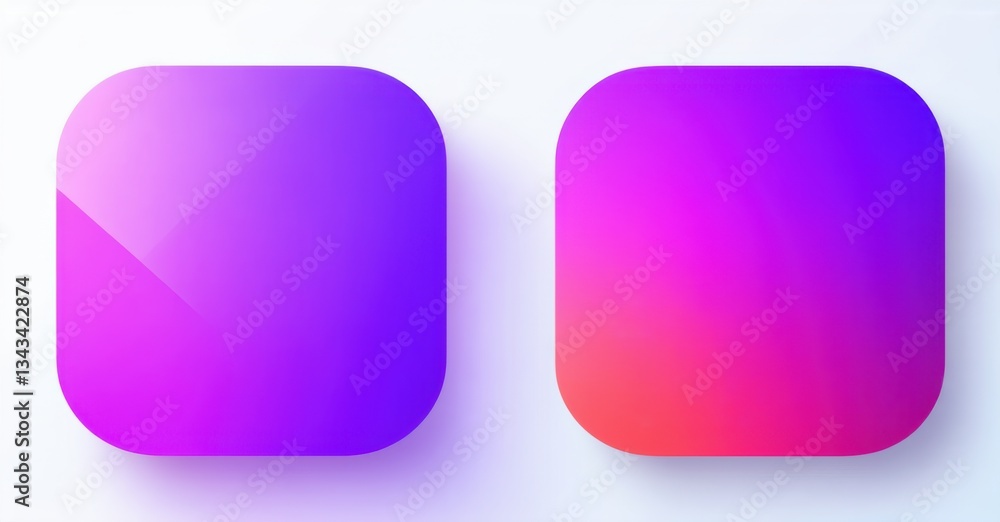 Vibrant purple and pink color palette generator app icon with gradient ...
