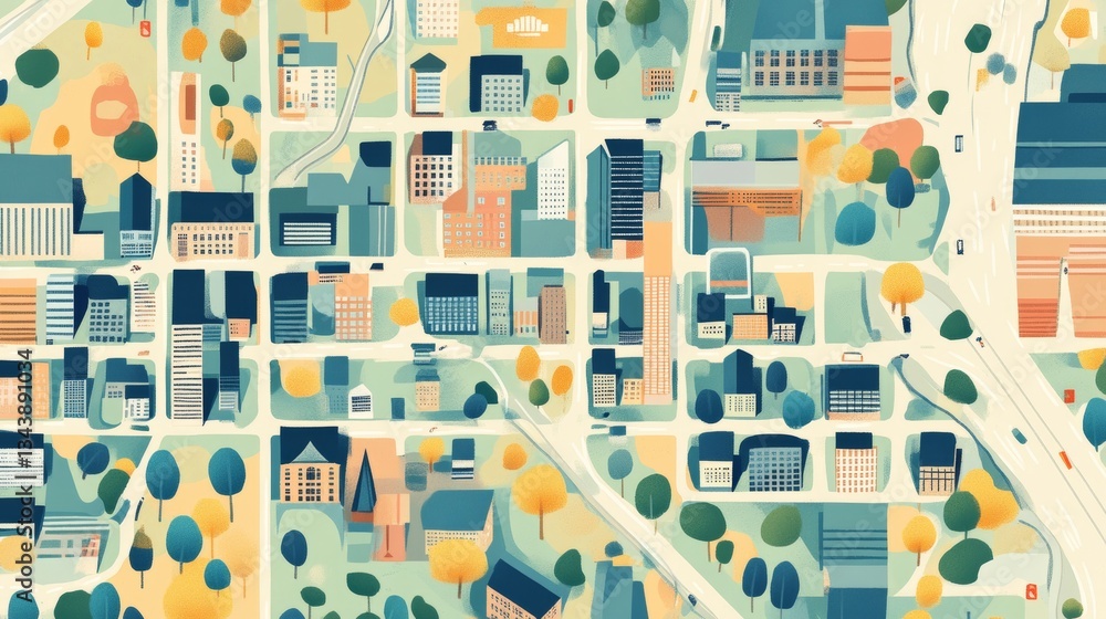 A city map shows different routes, including the fastest one. It's a ...