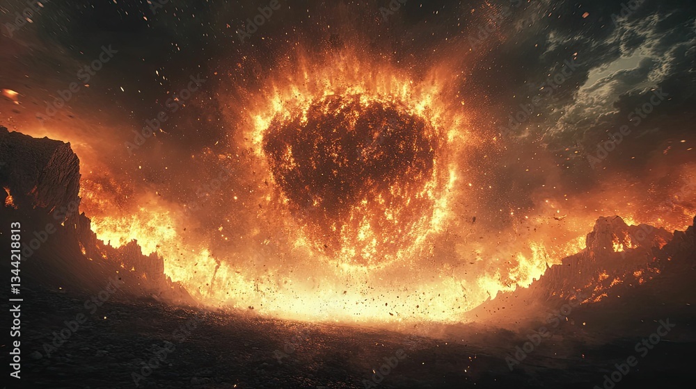 Massive Meteor Impacting Earth â€“ A massive meteor impacting Earth ...