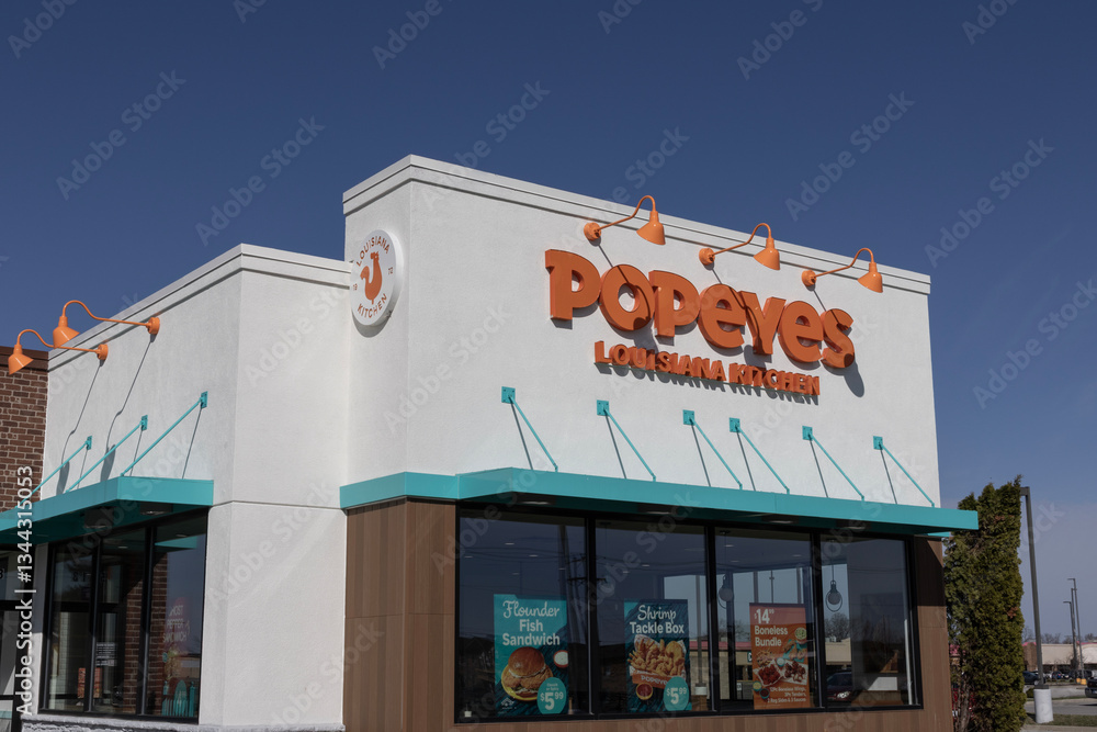 Popeyes Louisiana Kitchen Fast Food Restaurant. Popeyes is known for ...