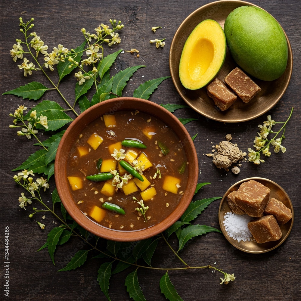 Ugadi pachadi/pickle traditional Stock Photo | Adobe Stock