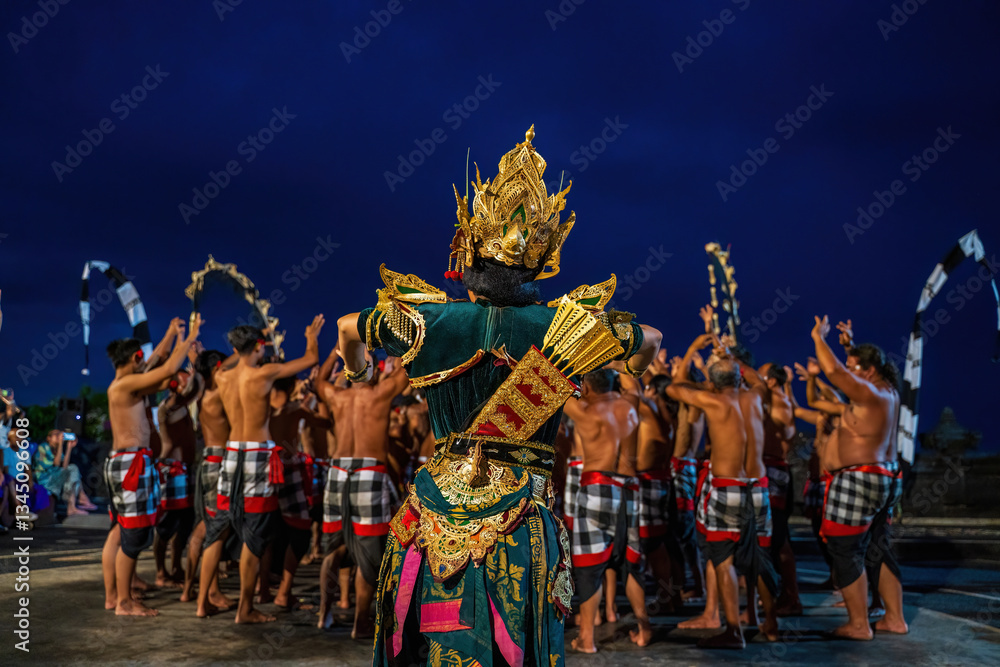 Bali, Indonesia - November 23, 2023: The Kecak dance unfolds as a ...
