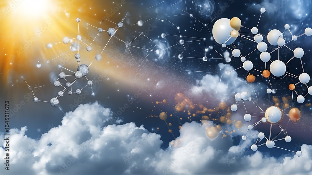 Atmospheric chemistry reactions showing ozone layer depletion caused ...