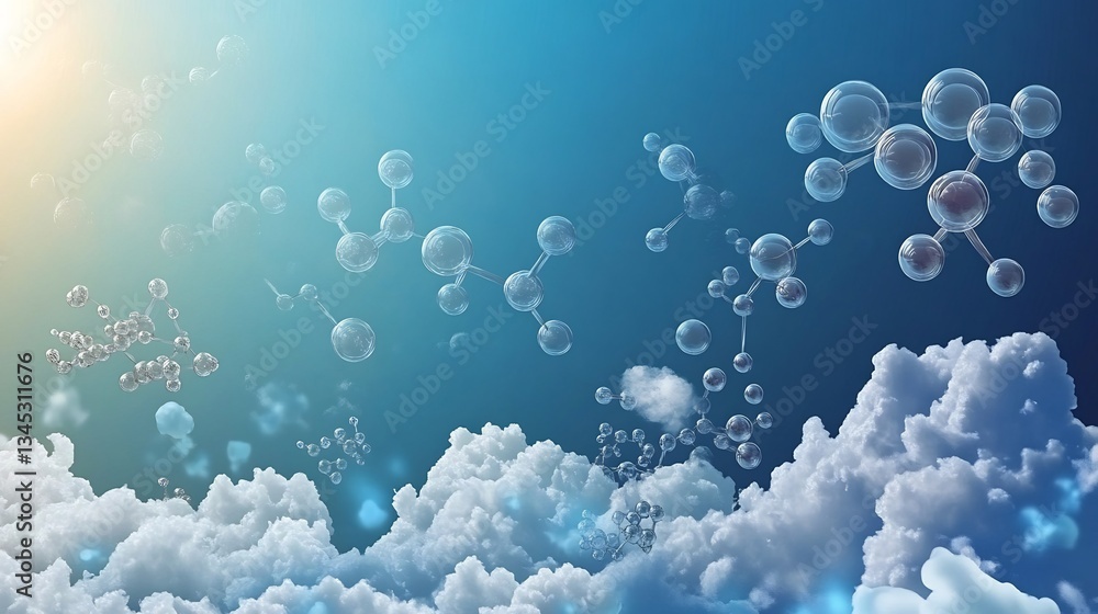 Atmospheric chemistry reactions showing ozone layer depletion caused ...