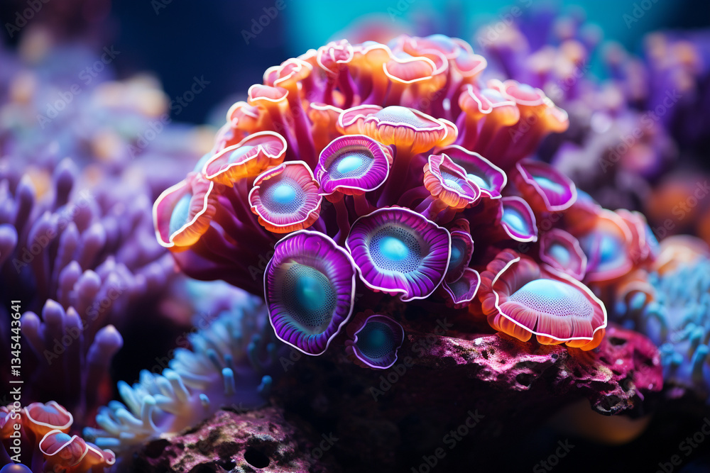 Foto de Stock Coral reefs serve as vital ecosystems for fish, providing ...