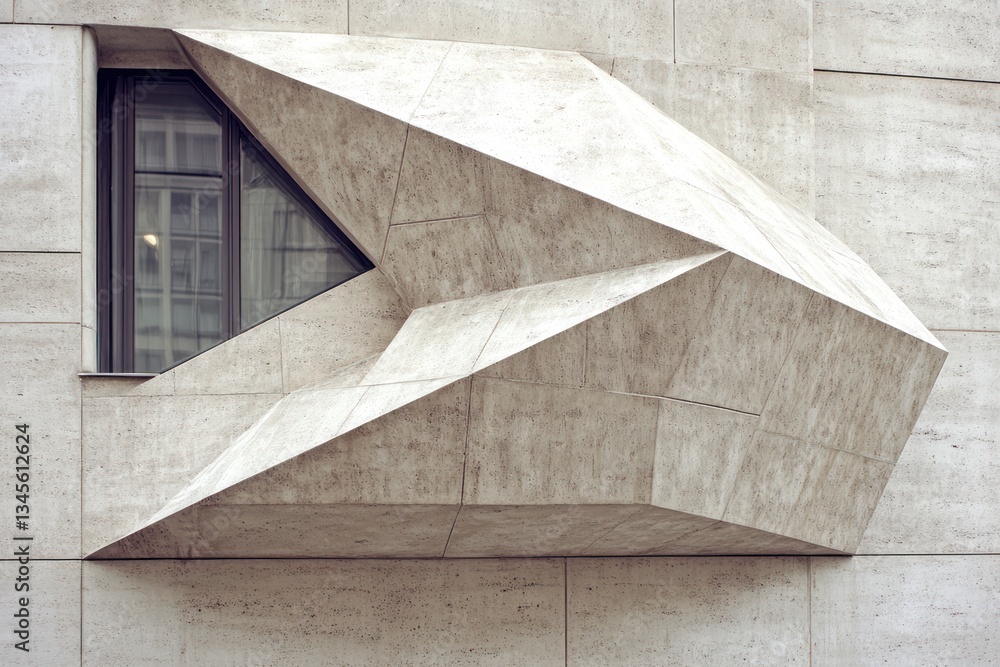 Modern Residential Exterior with Unique Architectural Design Elements ...