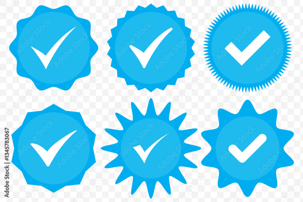 Blue tick - symbol of certification and verification on social media ...