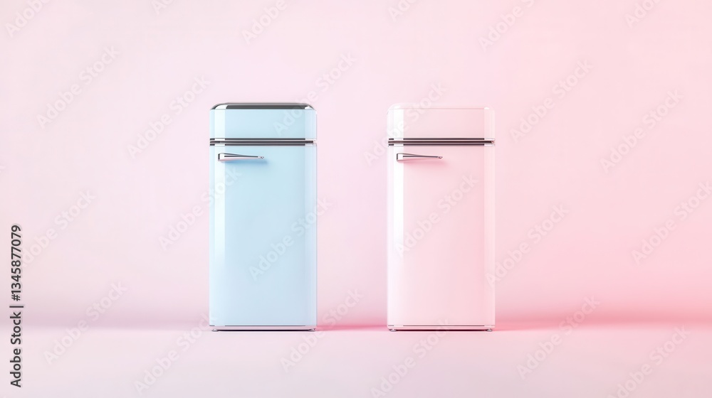 Side by Side Comparison of Traditional Style Refrigerators in Pastel ...