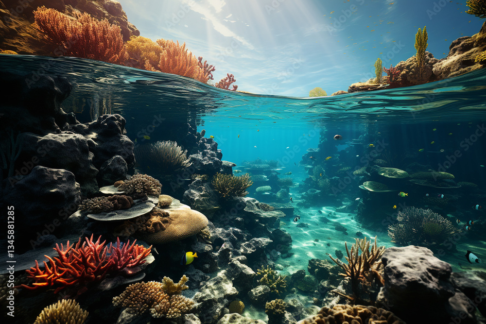 tropical islands burst with vibrant life, boasting a kaleidoscope of ...