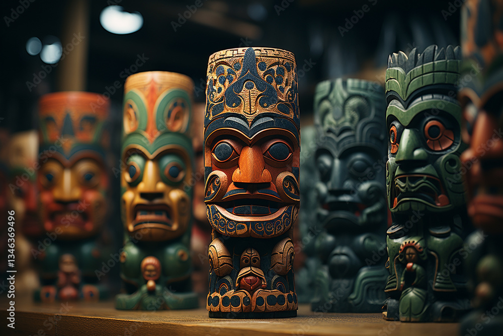 Totems, with their intricately carved figures, serve as powerful ...