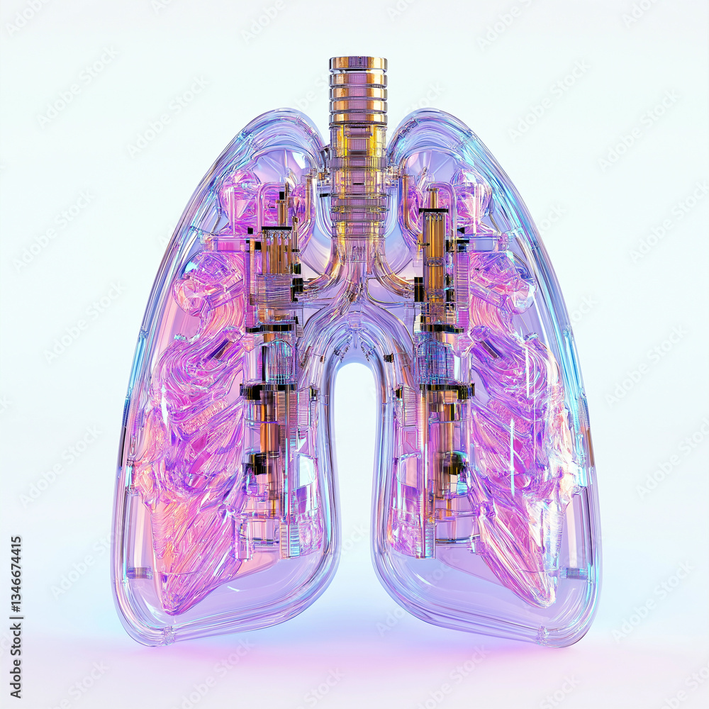 Bionic organ bioengineering design. Artificial organ. Robotic organ ...