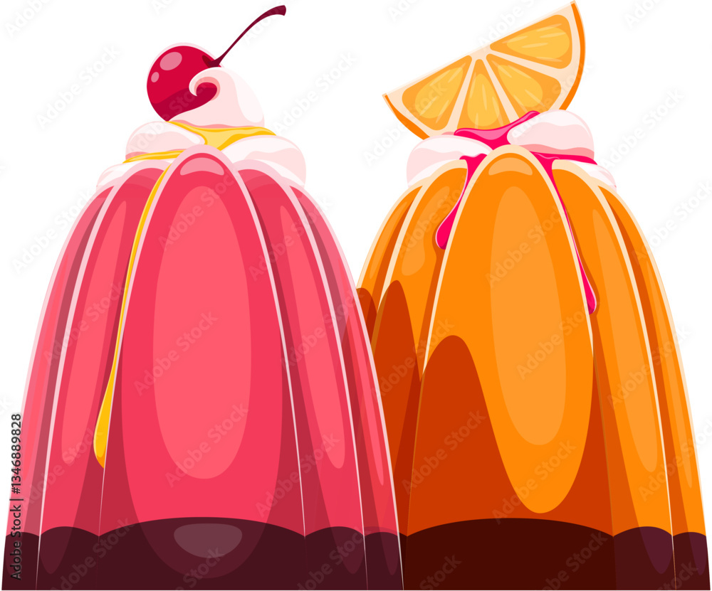 Cafe dessert font type jelly pudding letter M. Bakery kids ABC type ...